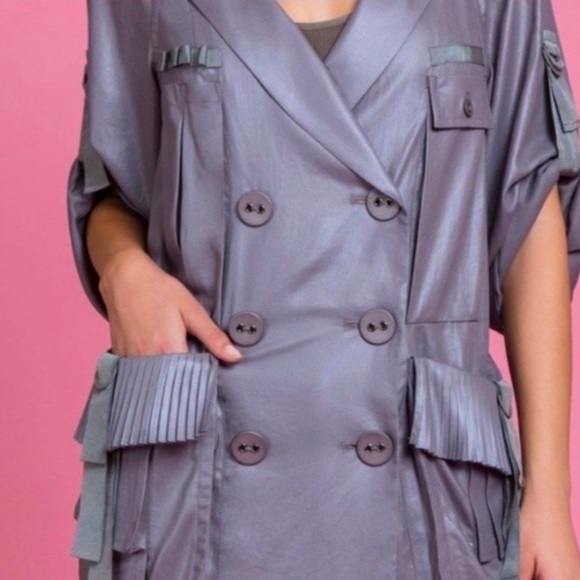 Byron Lars | Jackets & Coats | Byron Lars Gray Doublebreasted Jacket ...